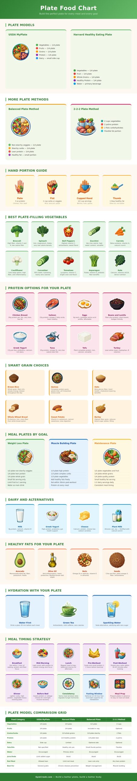 Plate Food Chart - GymCreek