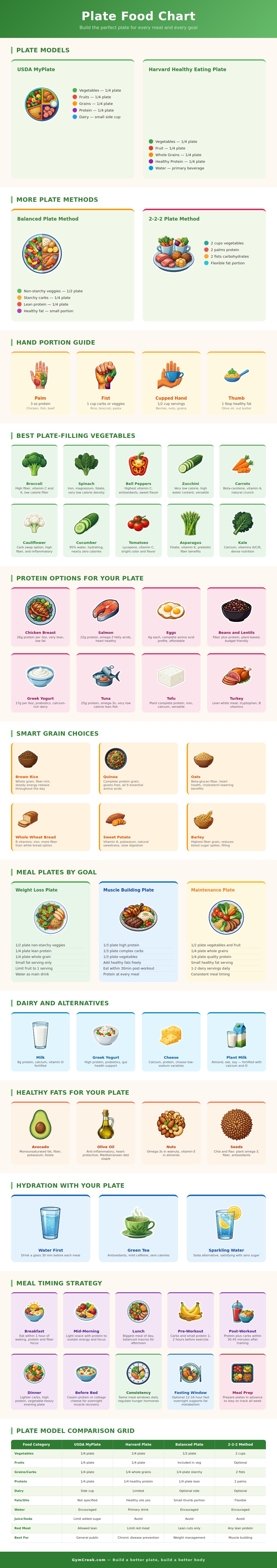 Plate Food Chart - GymCreek