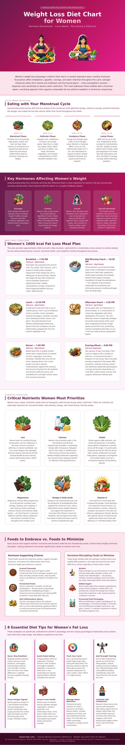 Weight Loss Diet Chart For Women - GymCreek