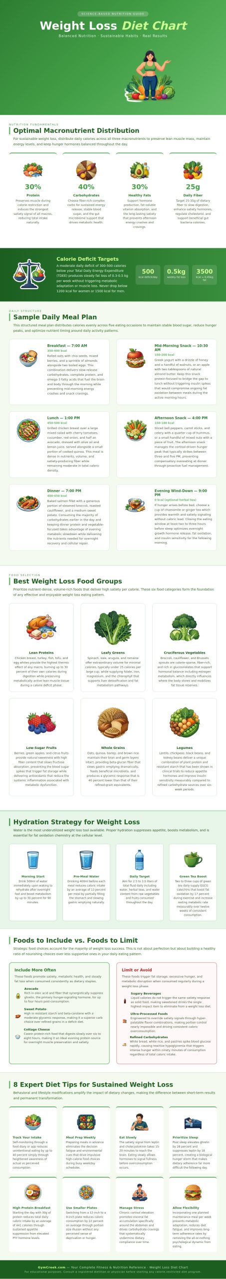 Weight Loss Diet Chart - GymCreek